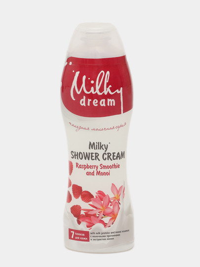 Milky Dream" Крем-гель для душа "Малиновый смузи и монои" 500 мл ...
