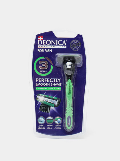 Бритва Deonica For Men 3 лезвия со сменной кассетой : общая информация ...